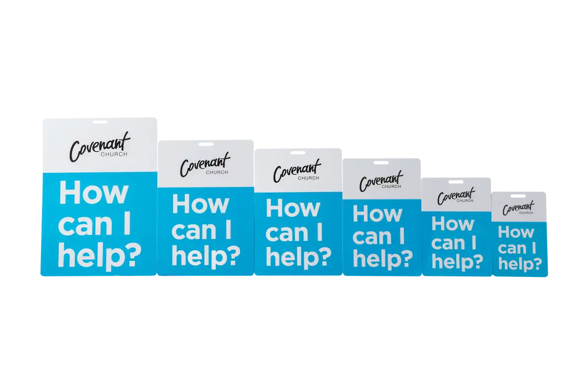 Custom Vertical Printed ID Name Badges