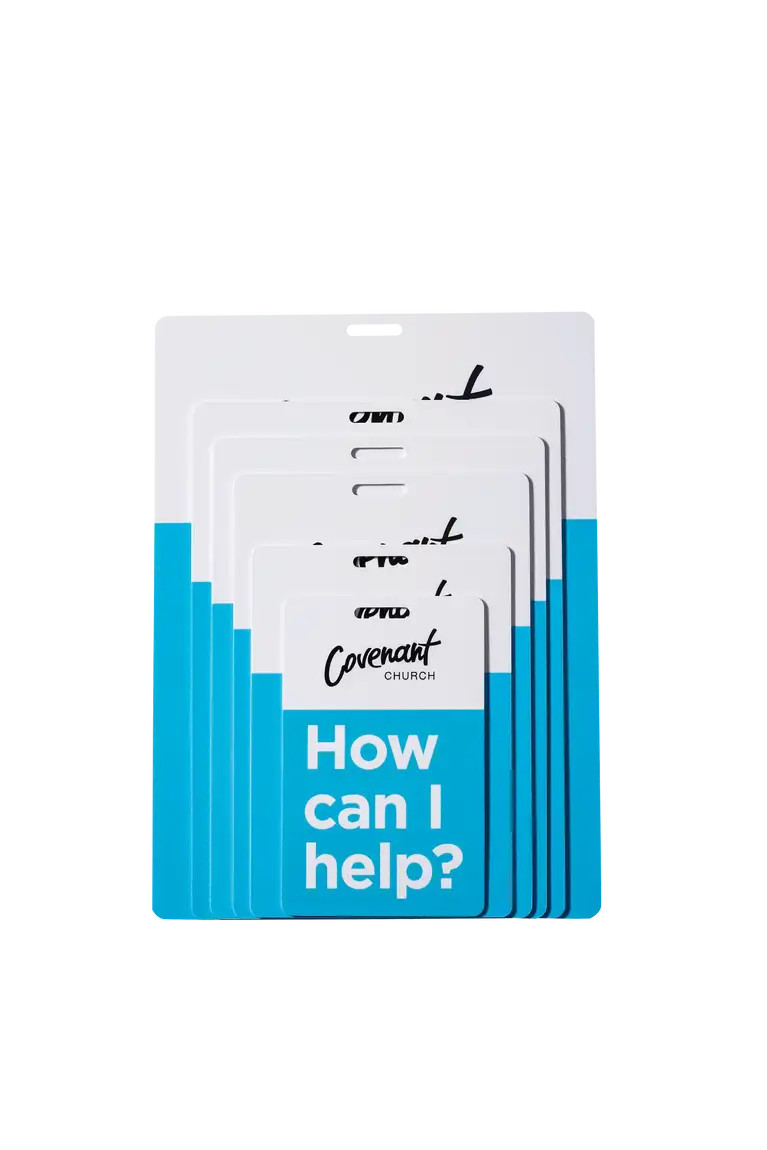 Lanyards & ID Cards - Custom Frosted ID Name Badges