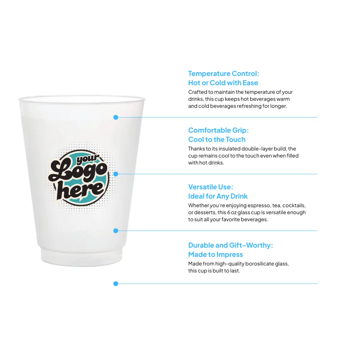 Drinkware - 12 oz Frosted Plastic Cup
