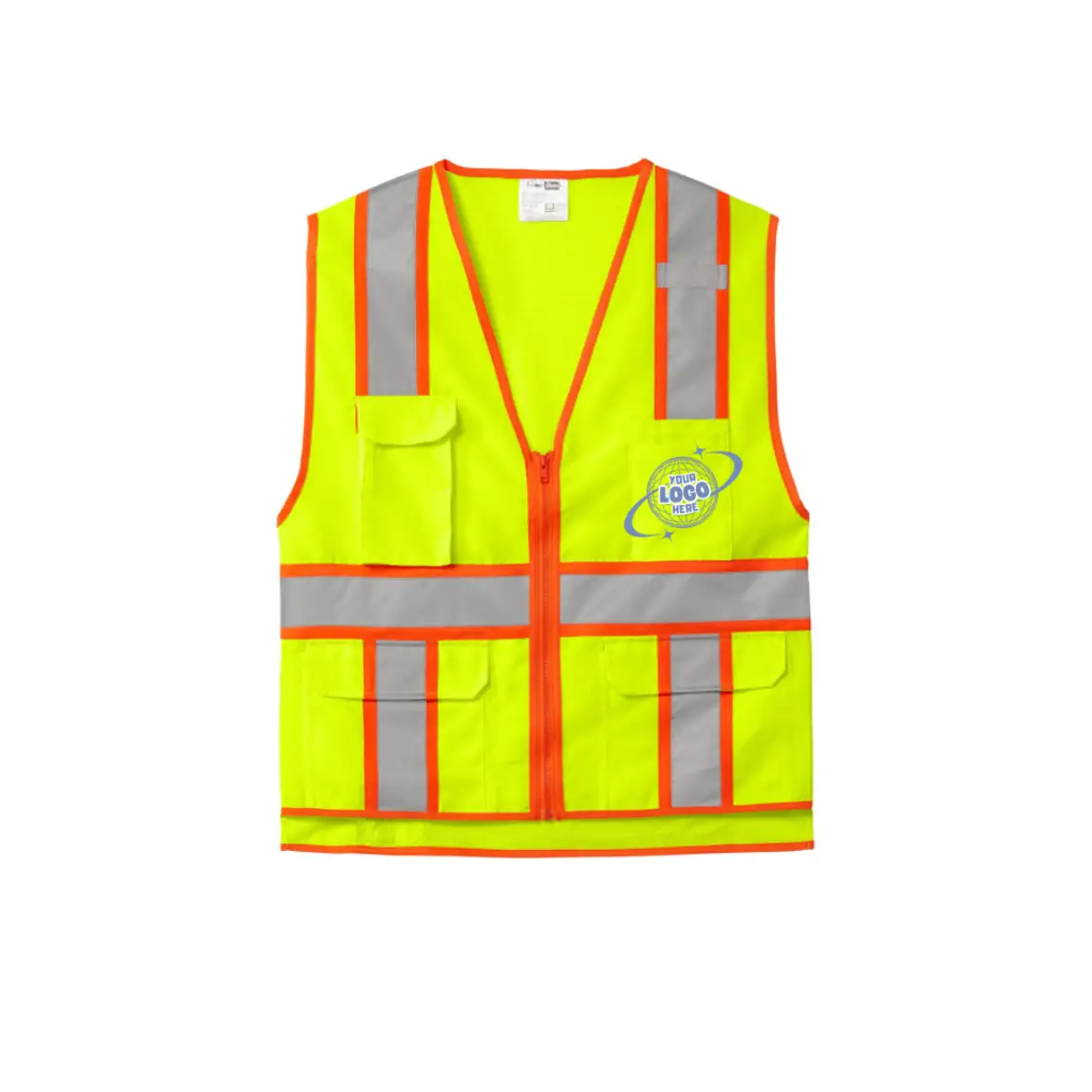 Customizable CornerStone® ANSI 107 Class 2 Surveyor Zippered Two-Tone ...