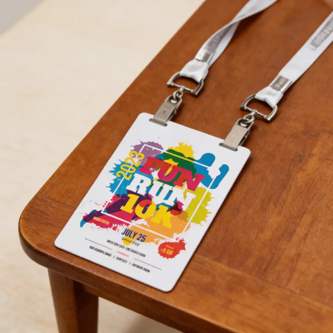 Lanyards & ID Cards - Custom Dual Slot ID Name Badges