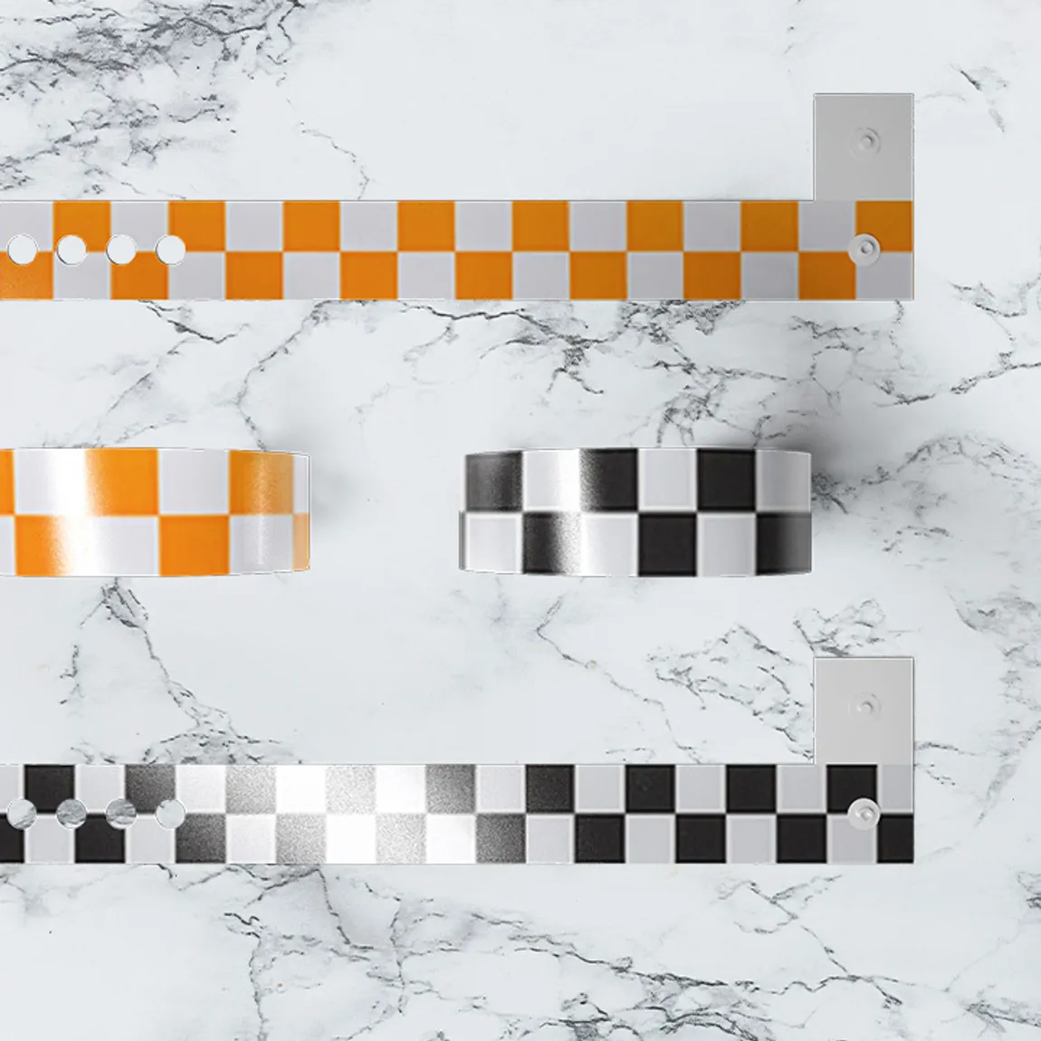 Wristbands - Checkered Vinyl Wristbands