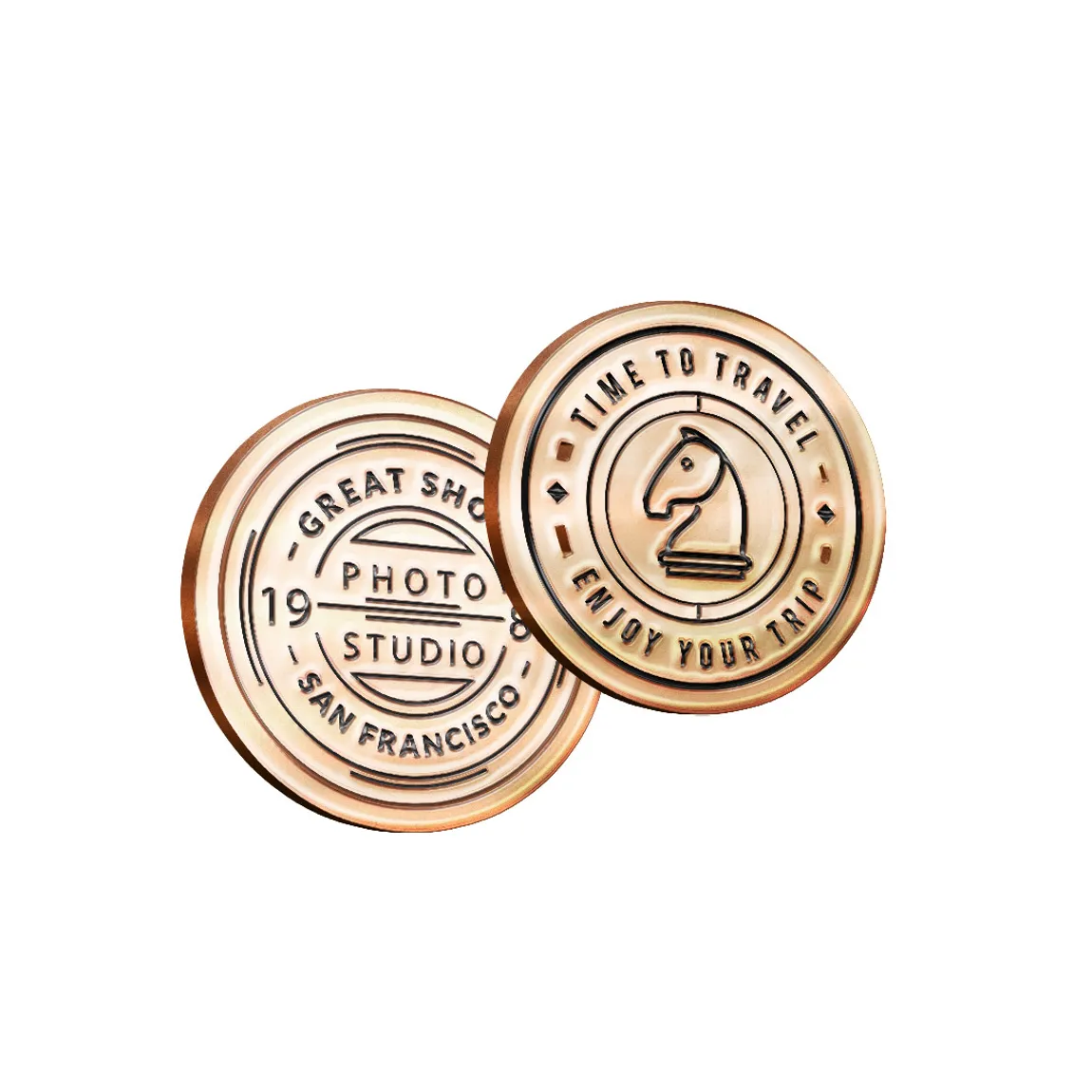 Lapel Pins - Custom Copper Polished Pins