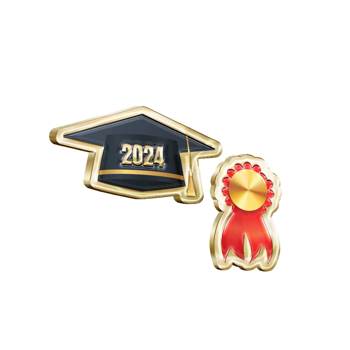 Lapel Pins - Custom Soft Enamel Graduation Pins