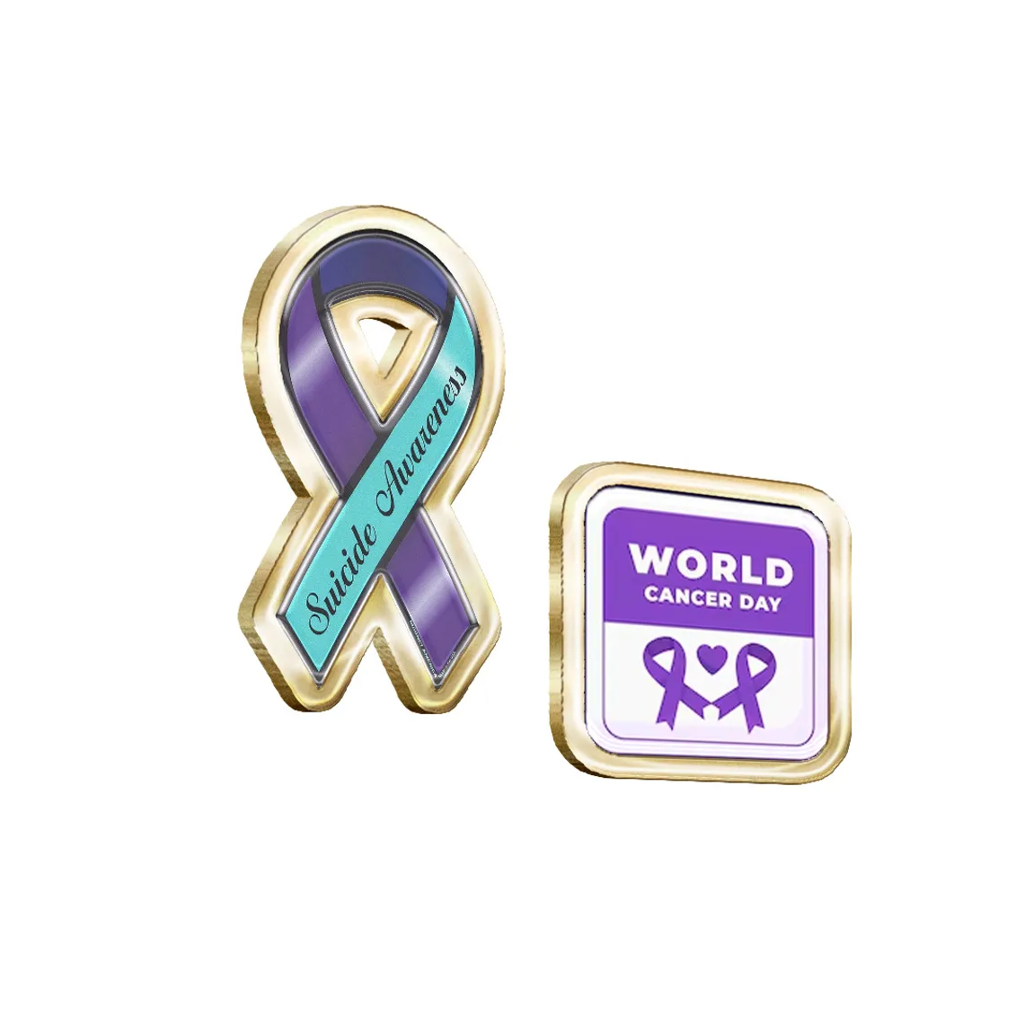 Lapel Pins - Custom Soft Enamel Awareness Campaign Pins