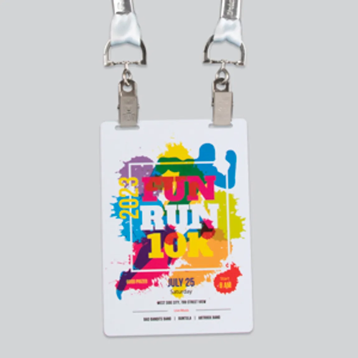 Lanyards & ID Cards - Custom Dual Slot ID Name Badges