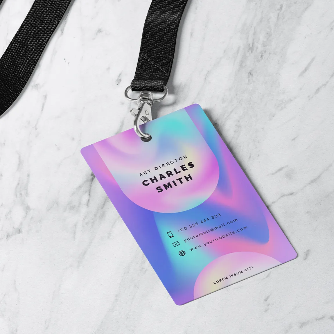 Lanyards & ID Cards - Custom Holographic ID Name Badges