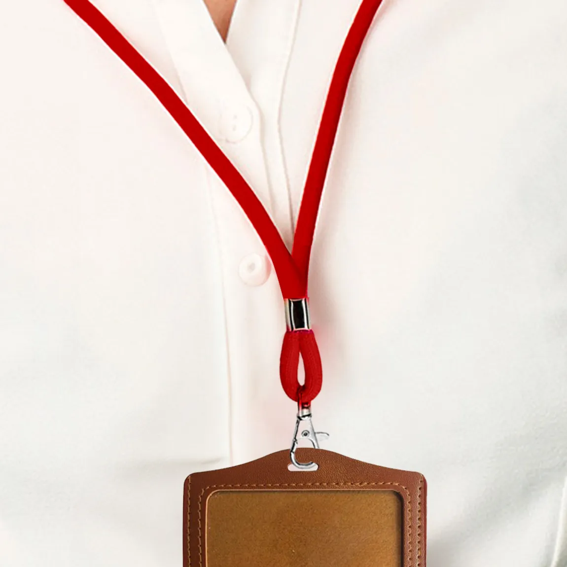 Lanyards & ID Cards - Custom Tubular Lanyard with Badge Holders