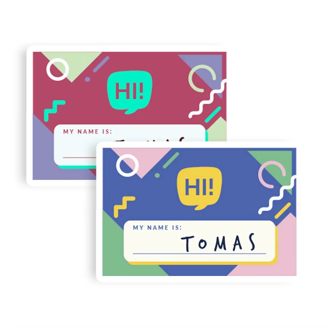 Stickers - Custom Name tag Stickers