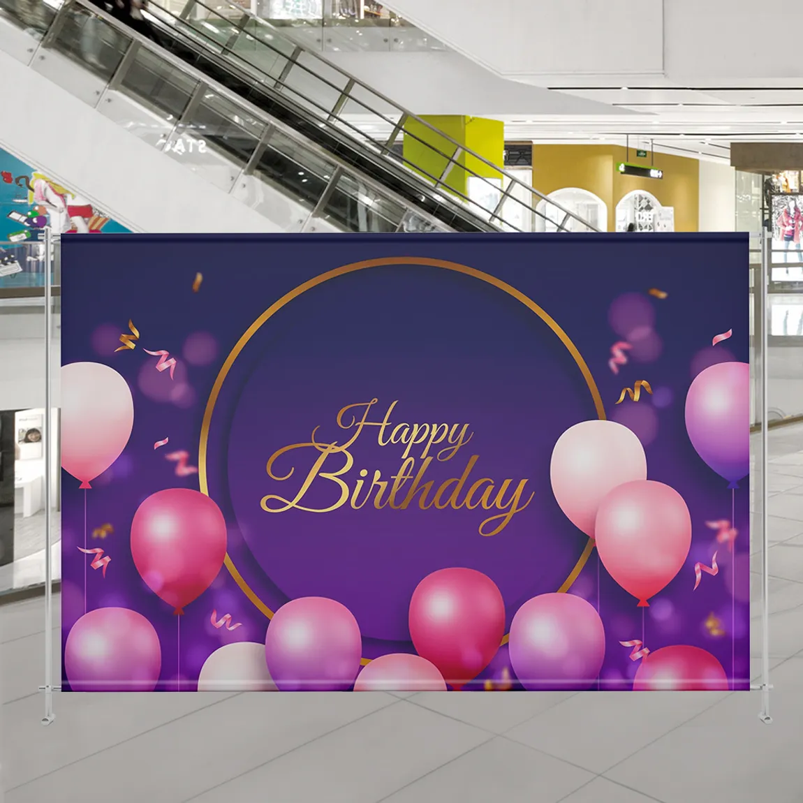 Displays & Banners - Custom Adjustable Banners With Stand