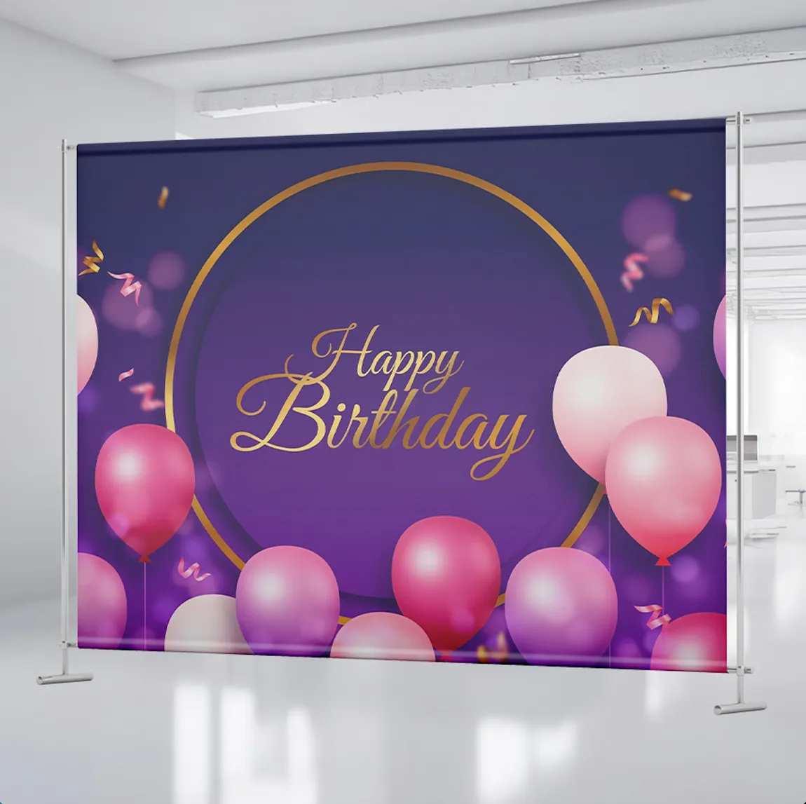 Displays & Banners - Custom Adjustable Banners With Stand