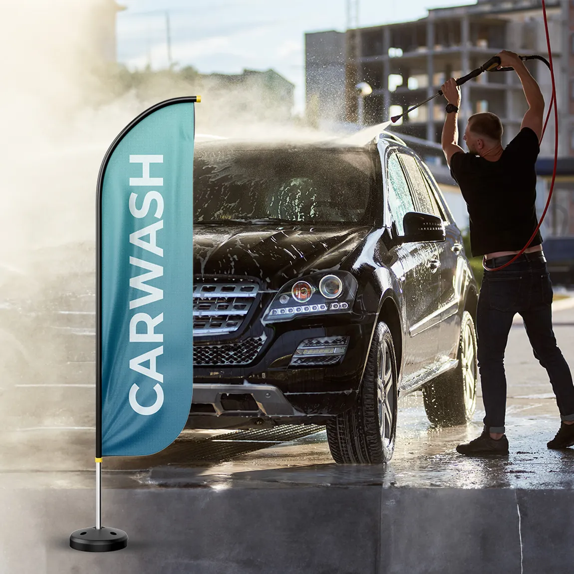 Displays & Banners - Custom Car Wash Flags