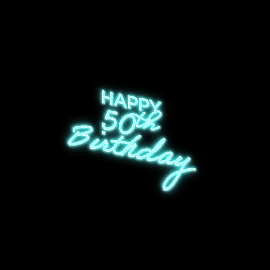 50th Happy Birthday Neon Signs