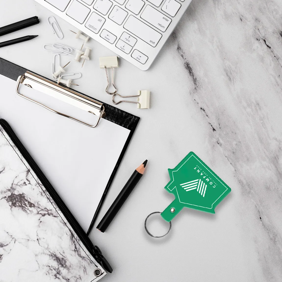 Keychains - Custom House Shape Flexible Keychains