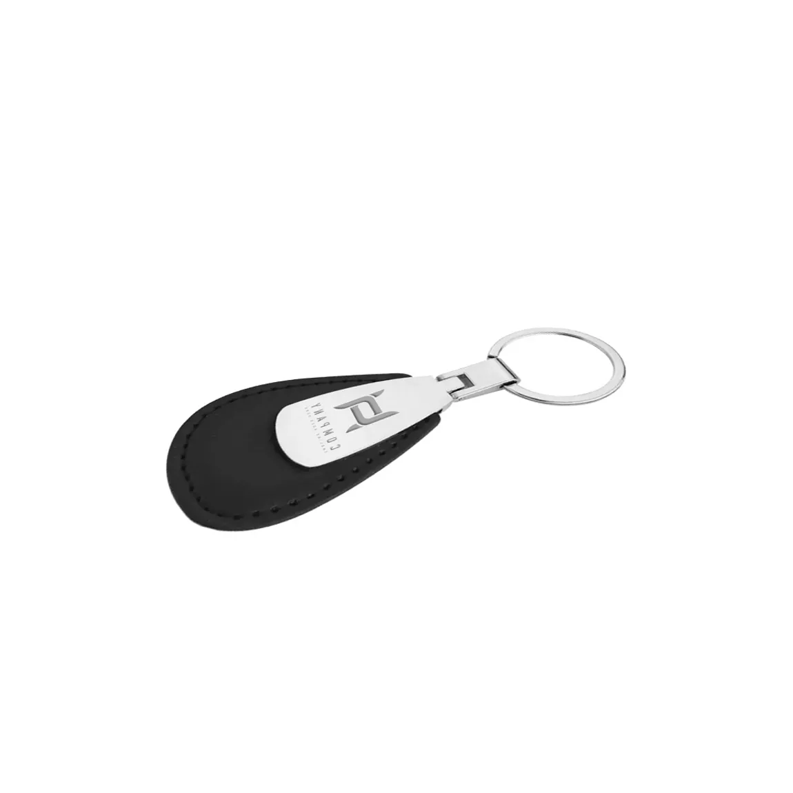 Keychains - Custom Teardrop Leather & Metal Keychain