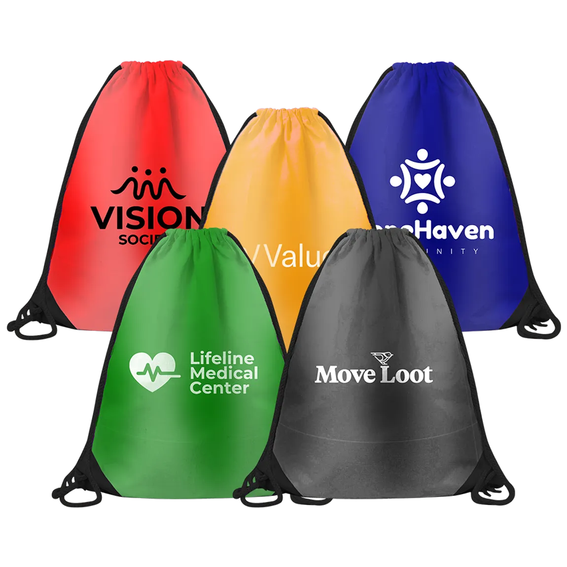 Tote Bags - Custom Polyester Drawstring Bags