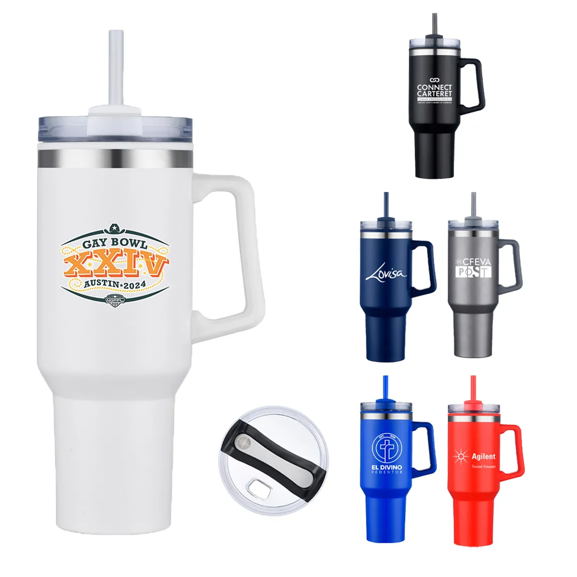Drinkware - Custom 40 oz Steel/PP Liner Travel Mug