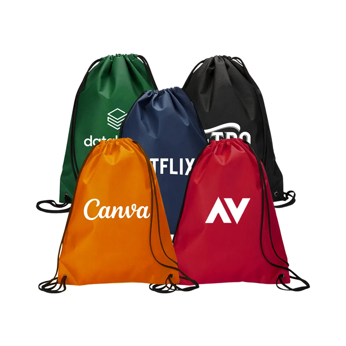 Tote Bags - Custom Polyester Drawstring Bags