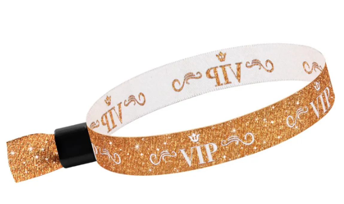 Wristbands - Custom Woven Wristbands With Gold Thread