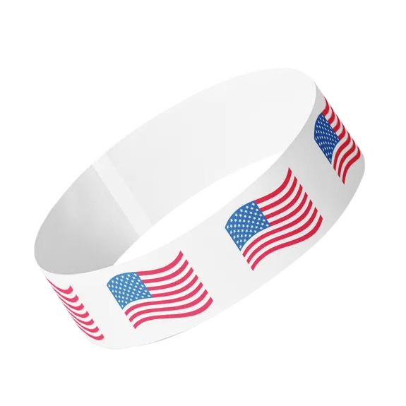 Wristbands - US Flag Tyvek® Wristbands