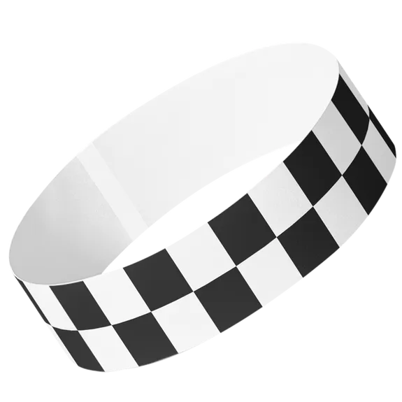 Black Checkered Wristbands | Wrist-Band.com