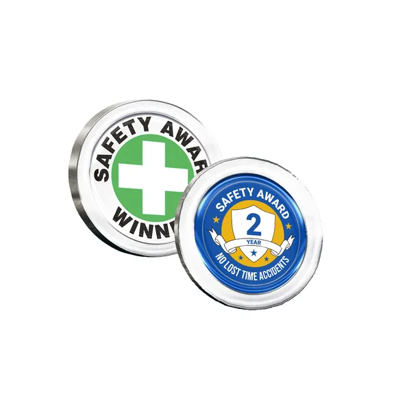 Lapel Pins - Custom Soft Enamel Safety Award Pins