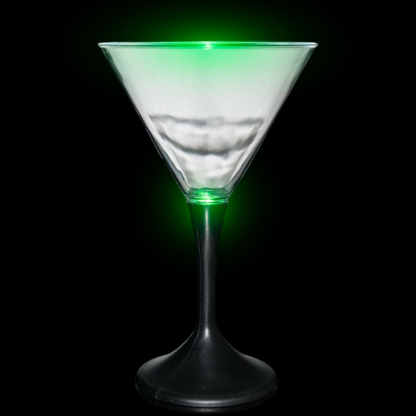 LED Light Up Martini Glass Black Stem - 7oz | CustomLanyard.net | SKU ...