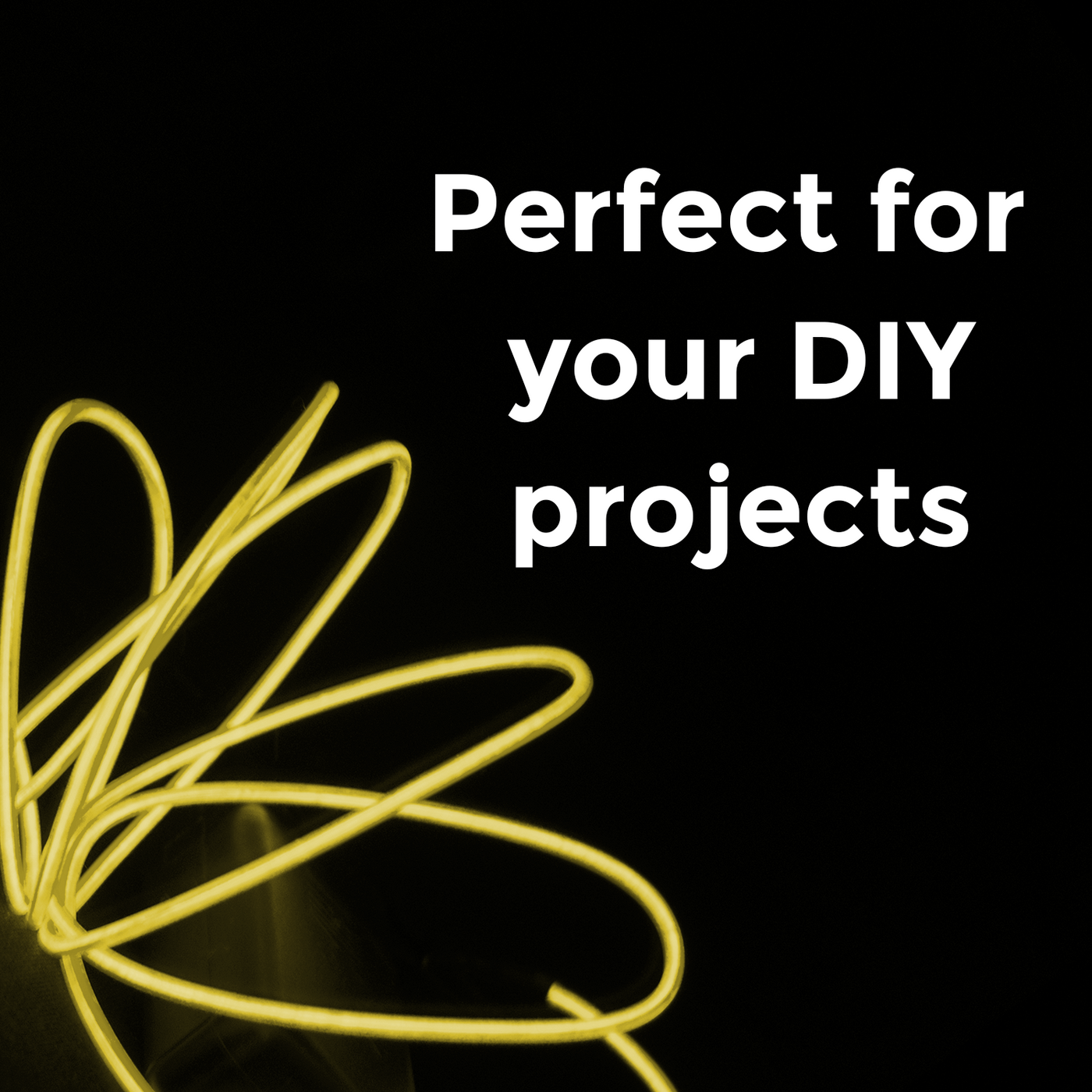 3 Foot Light-Up EL Wire - Yellow | CustomLanyard.net | SKU# 9228