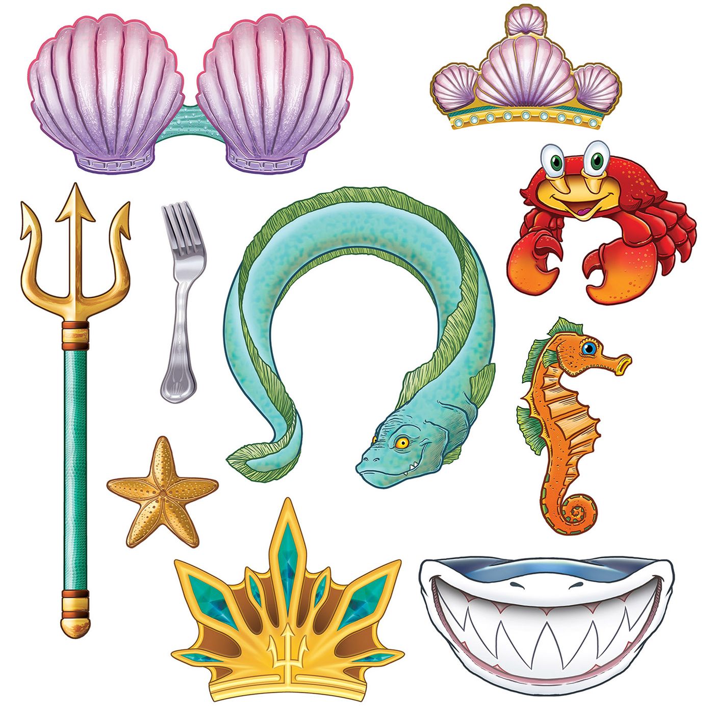 Mermaid Photo Props (Per 10 pack) | CustomTattooNow.com | SKU# 15256