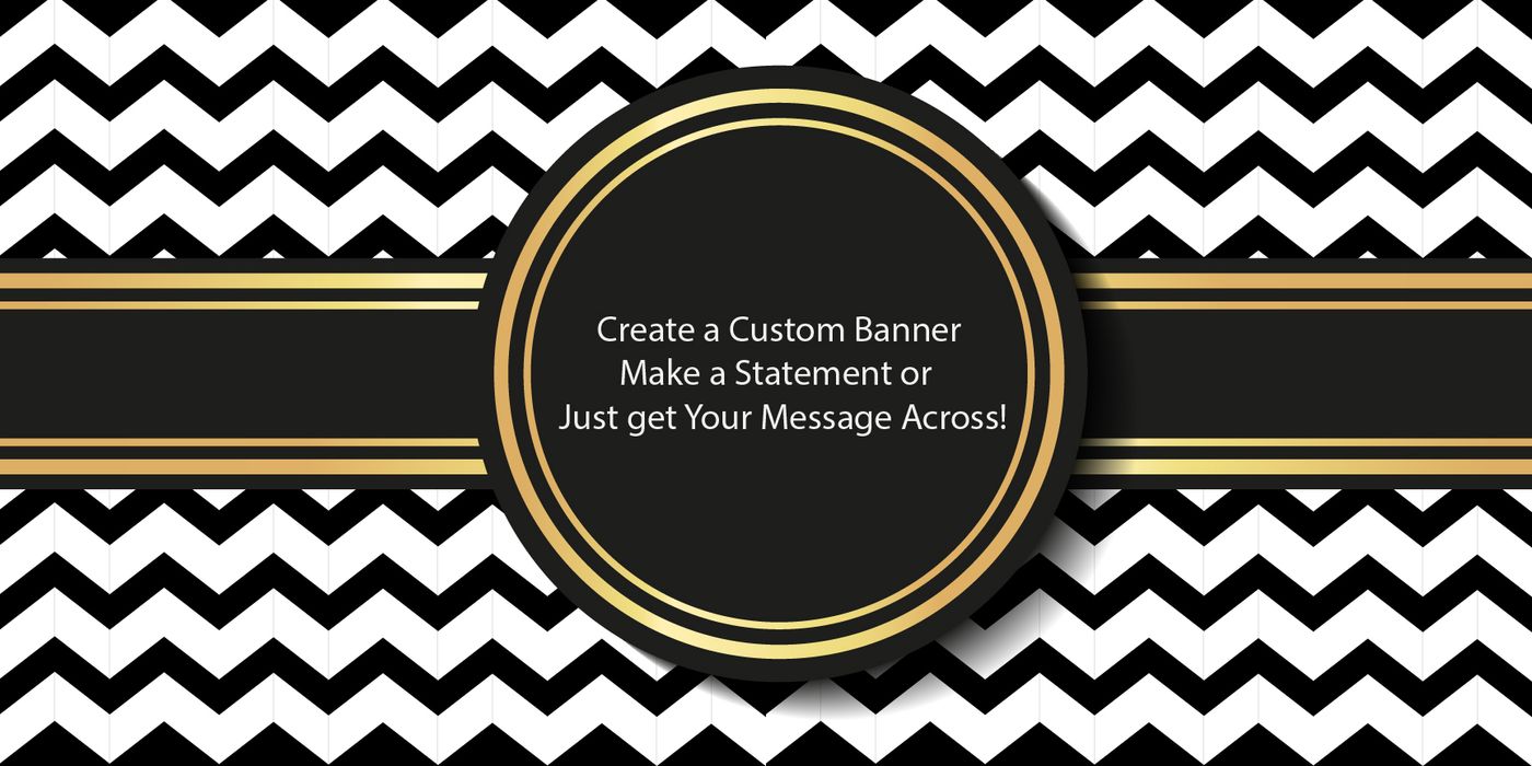 Chevron Celebration Custom Banner - 36 x 72 | CustomLanyard.net | SKU# 9699