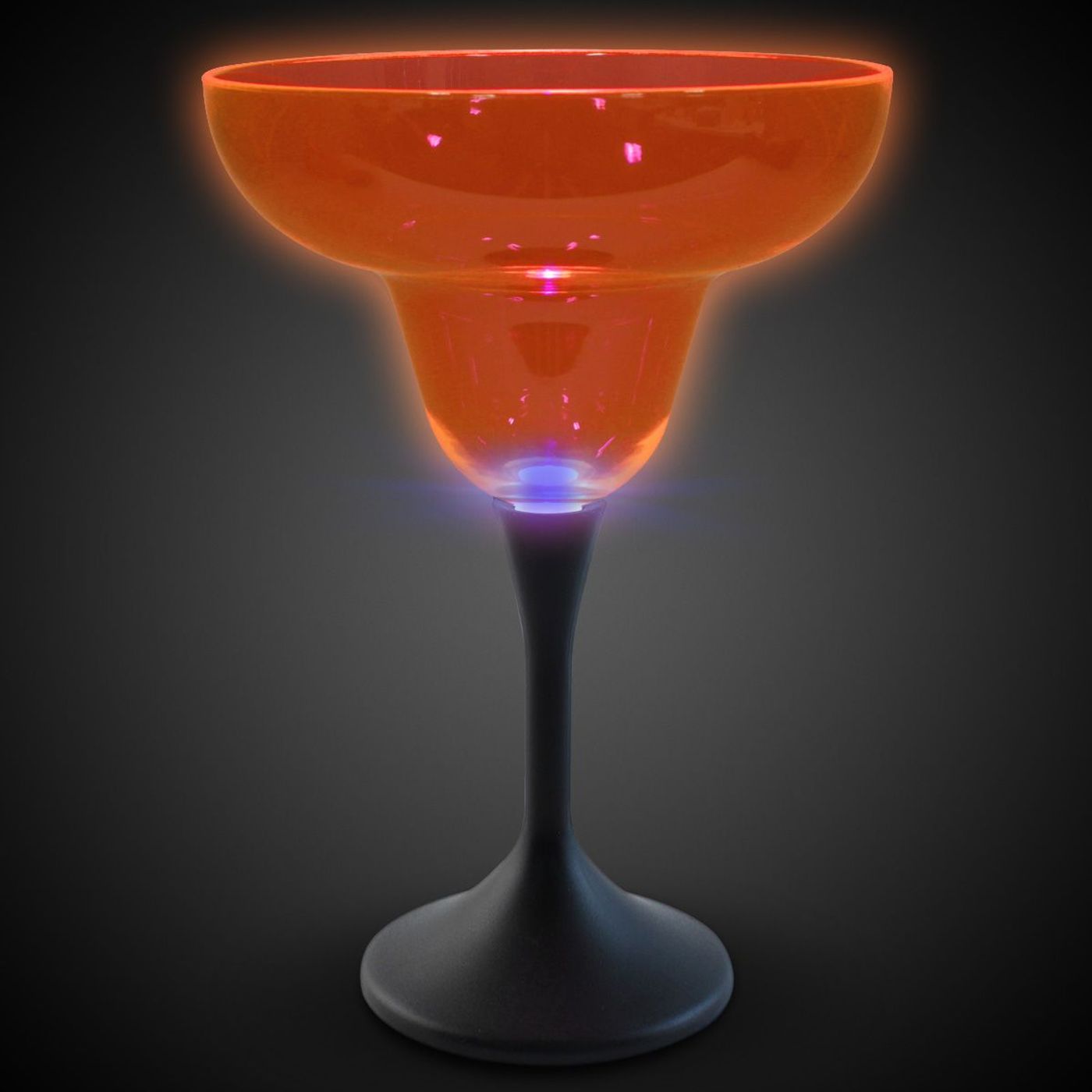 Neon Orange LED 10 oz Margarita Glass | CustomLanyard.net | SKU# 12382