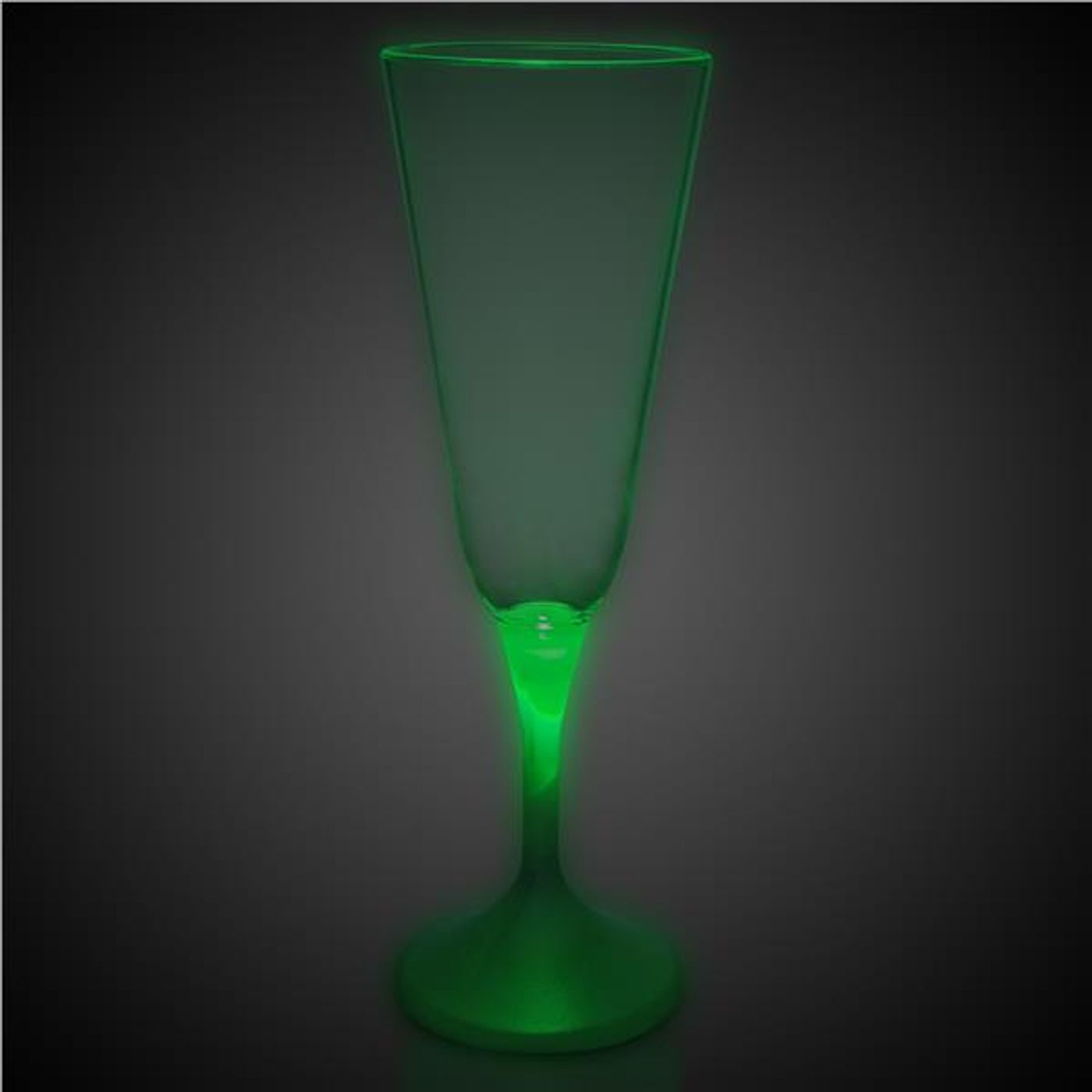 LED 7 oz Champagne Glass White Stem | CustomLanyard.net | SKU# 10241