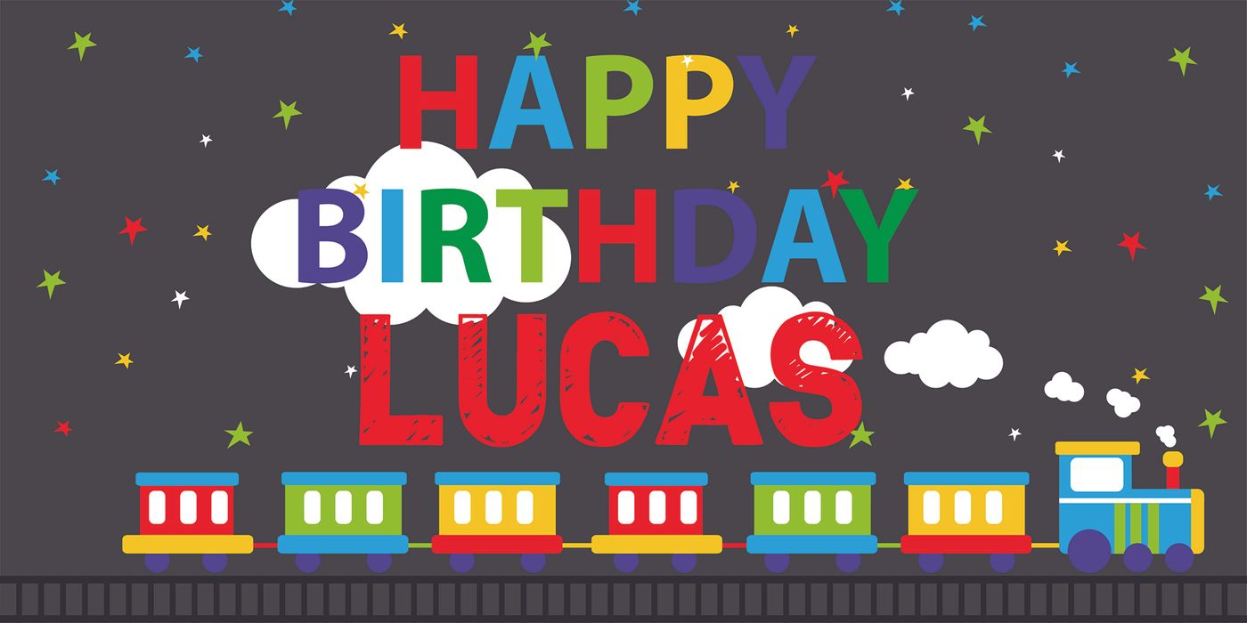 Birthday Train Custom Banner - 48 x 96 | CustomButtonsNow.com | SKU# 13523