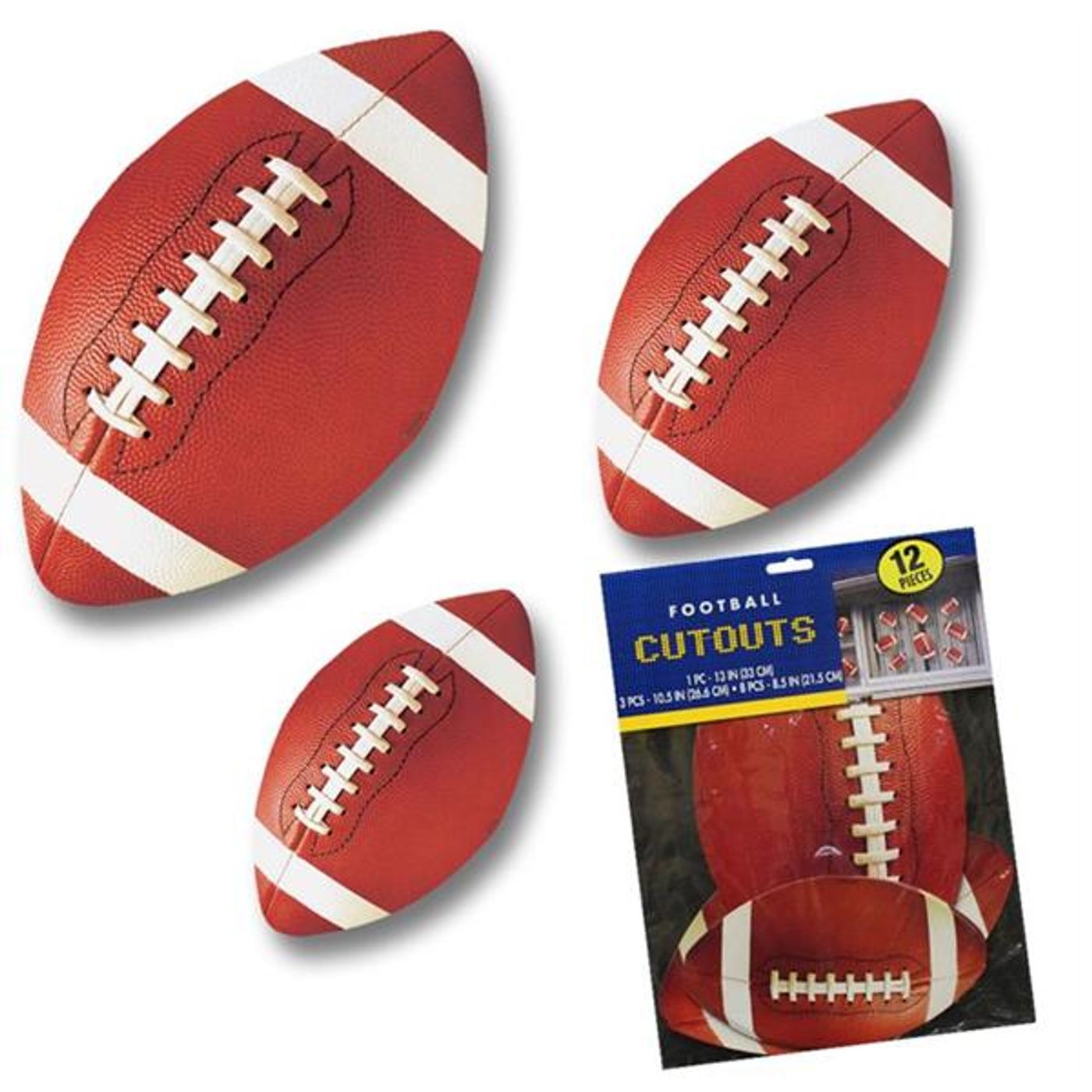 Football Cutouts Value Pack (Per 12 pack) | CustomLanyard.net | SKU# 14343