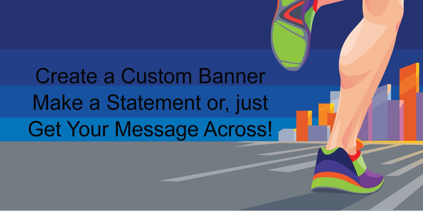 Marathon Custom Banner - 24 x 48 | CustomTattooNow.com | SKU# 15144