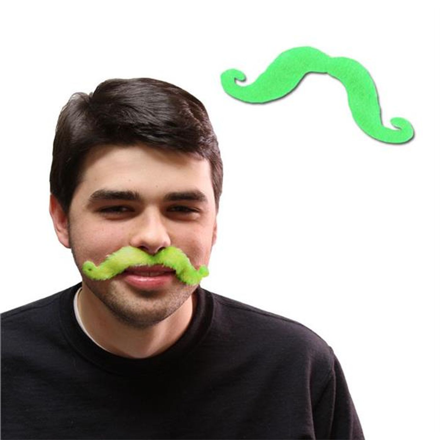 Lime Green Handlebar Mustaches (Per 12 Pack) | CustomLanyard.net | SKU ...