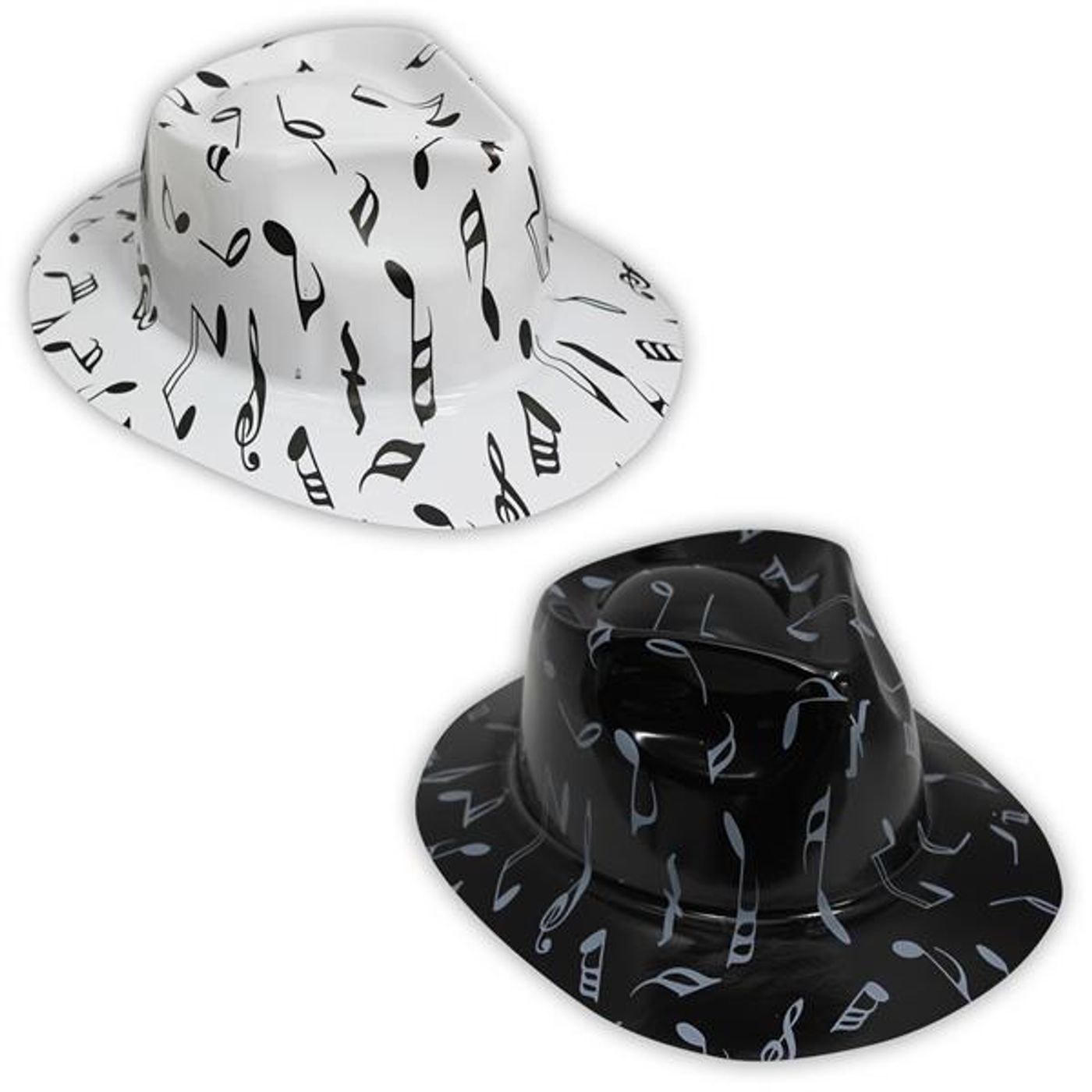 Music Note Fedora Hats (Per 12 Pack) | CustomButtonsNow.com | SKU# 12750