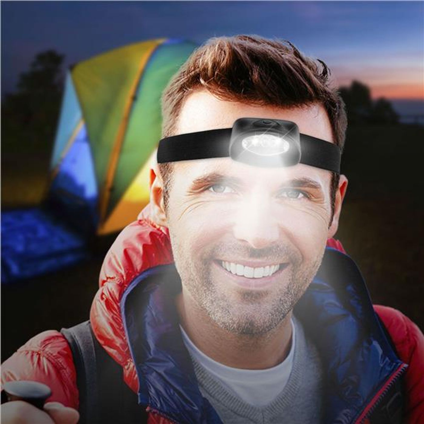 LED Headlight Headband | CustomButtonsNow.com | SKU# 12296