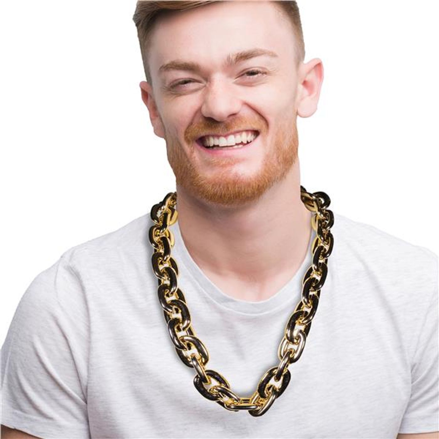 Gold Jumbo Chain Link Necklace | CustomLanyard.net | SKU# 9993