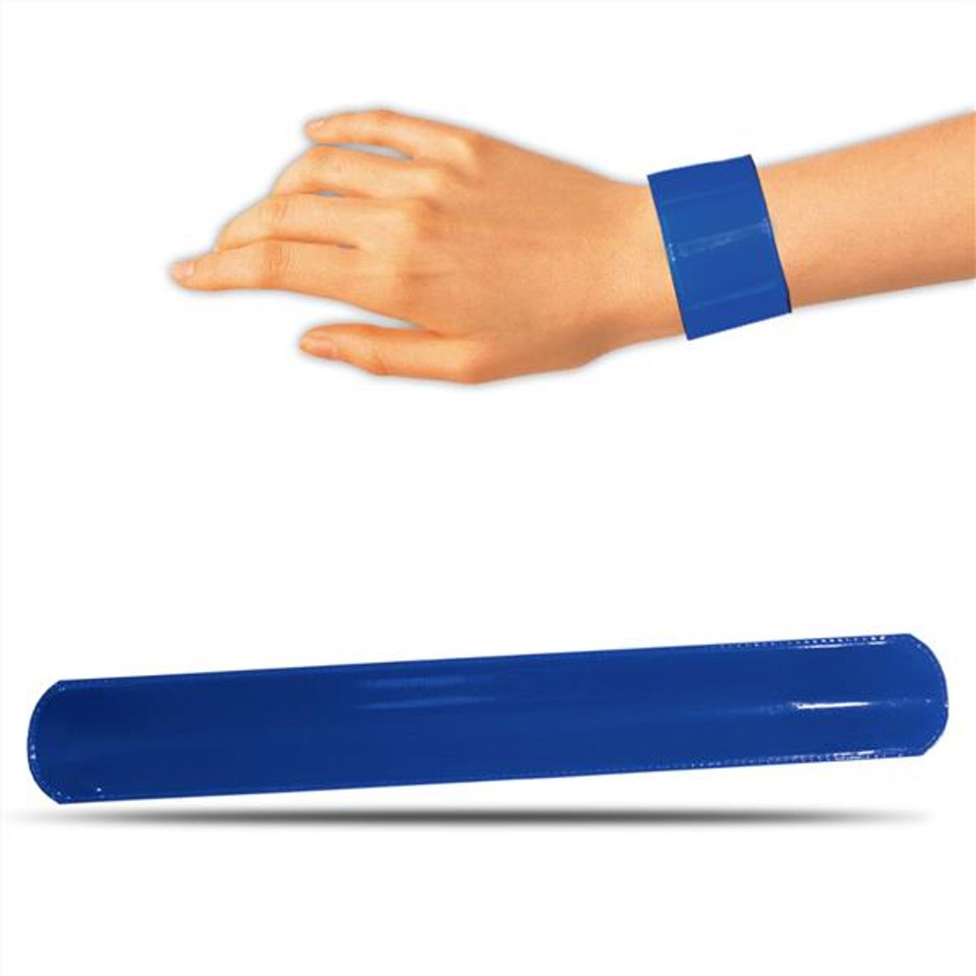 Blue Slap Bracelets (Per 12 pack) | CustomLanyard.net | SKU# 12594