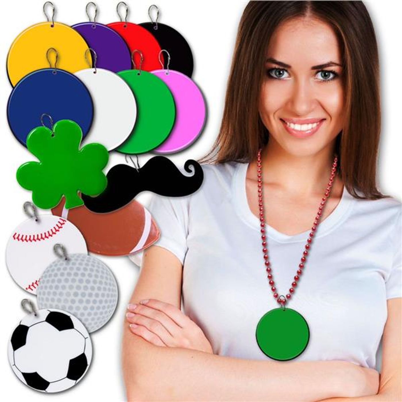 Black Plastic 2 1/2" Medallion | CustomLanyard.net | SKU# 12586