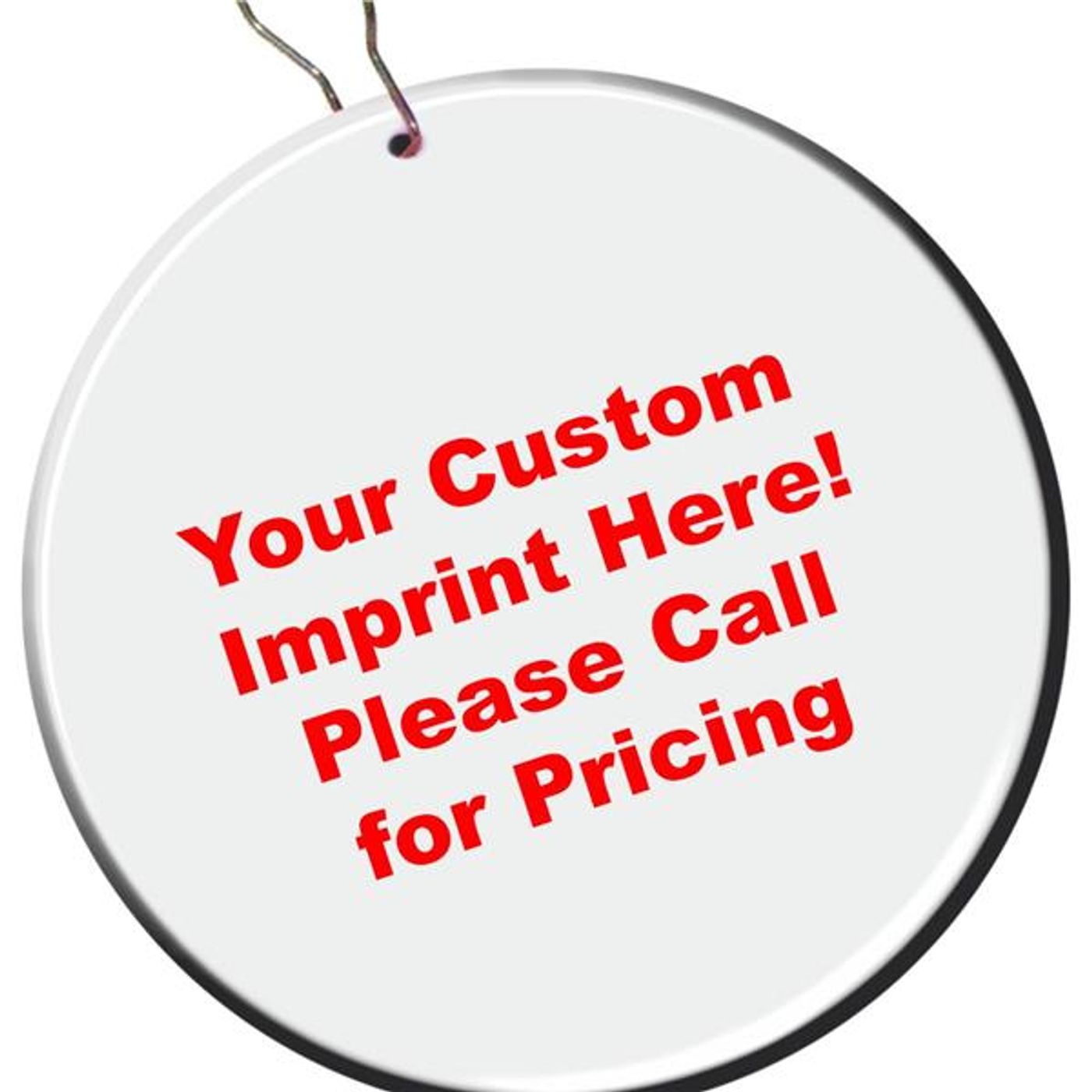 White Plastic 2 1/2" Medallion | CustomLanyard.net | SKU# 12700