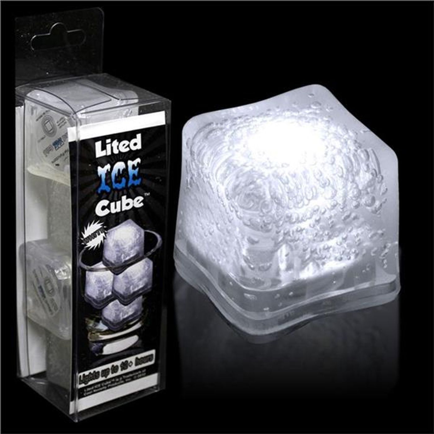 White LED Ice Cubes (Per 4 pack) | CustomLanyard.net | SKU# 12334