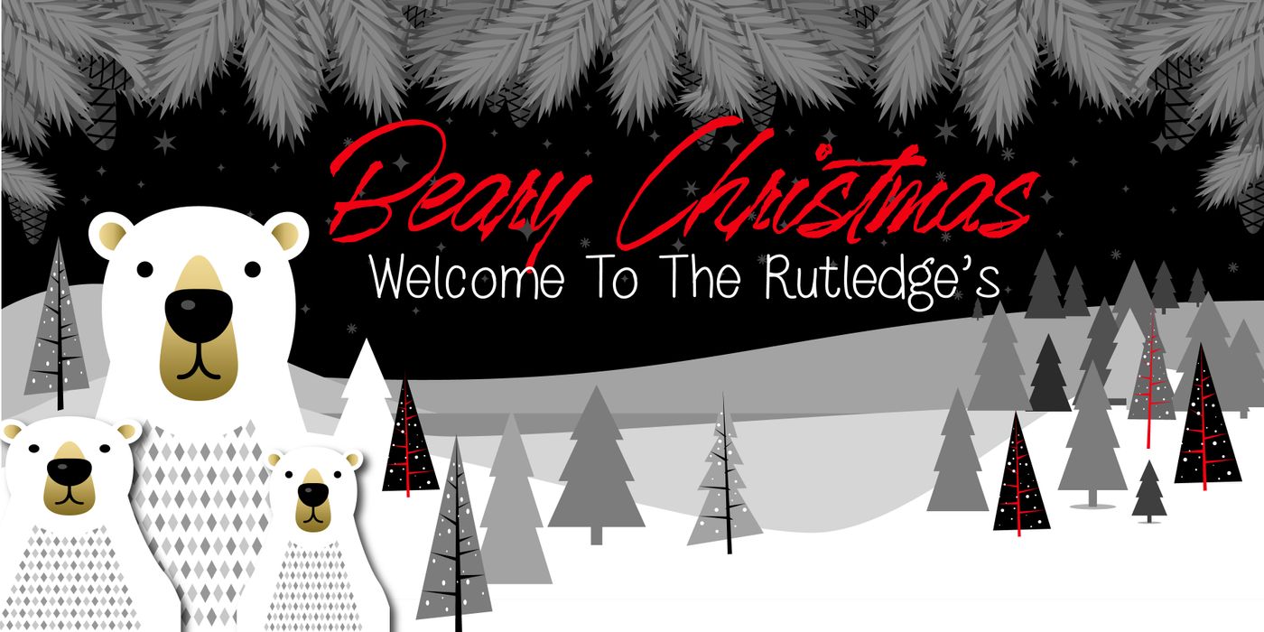 Holiday Polar Bears Custom Banner - 12 x 24 | CustomLanyard.net | SKU ...