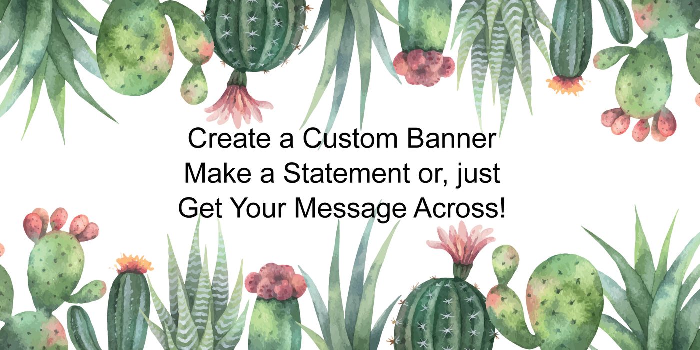 Cactus Flower Custom Banner - 24 x 48 | CustomLanyard.net | SKU# 13728