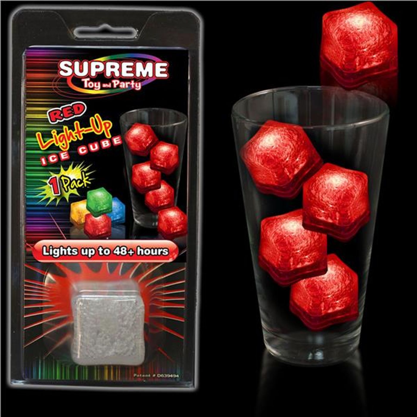 Red LED Ice Cube - 1 Per Pack | CustomTattooNow.com | SKU# 11313