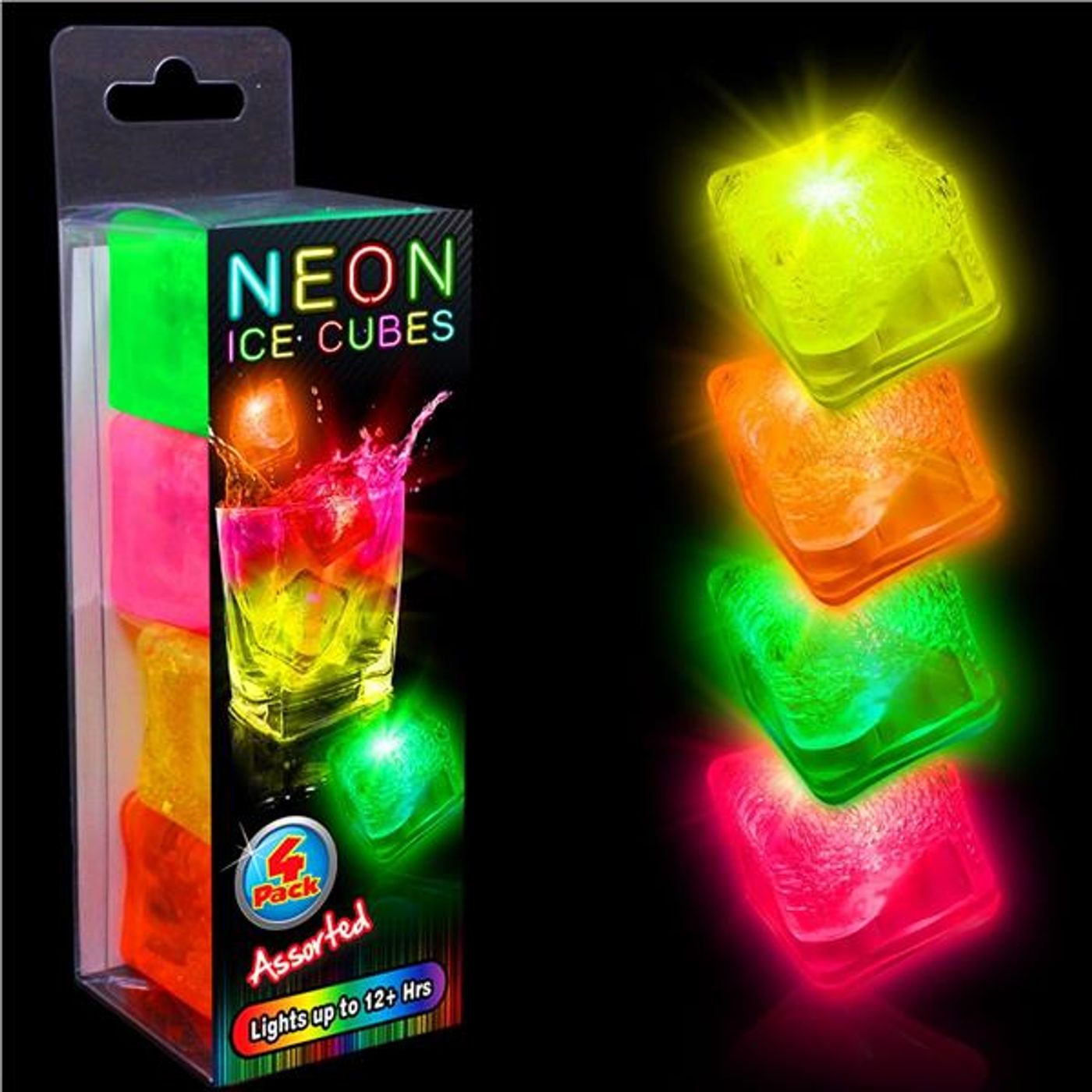 Neon Assorted LED Ice Cubes | CustomLanyard.net | SKU# 11031