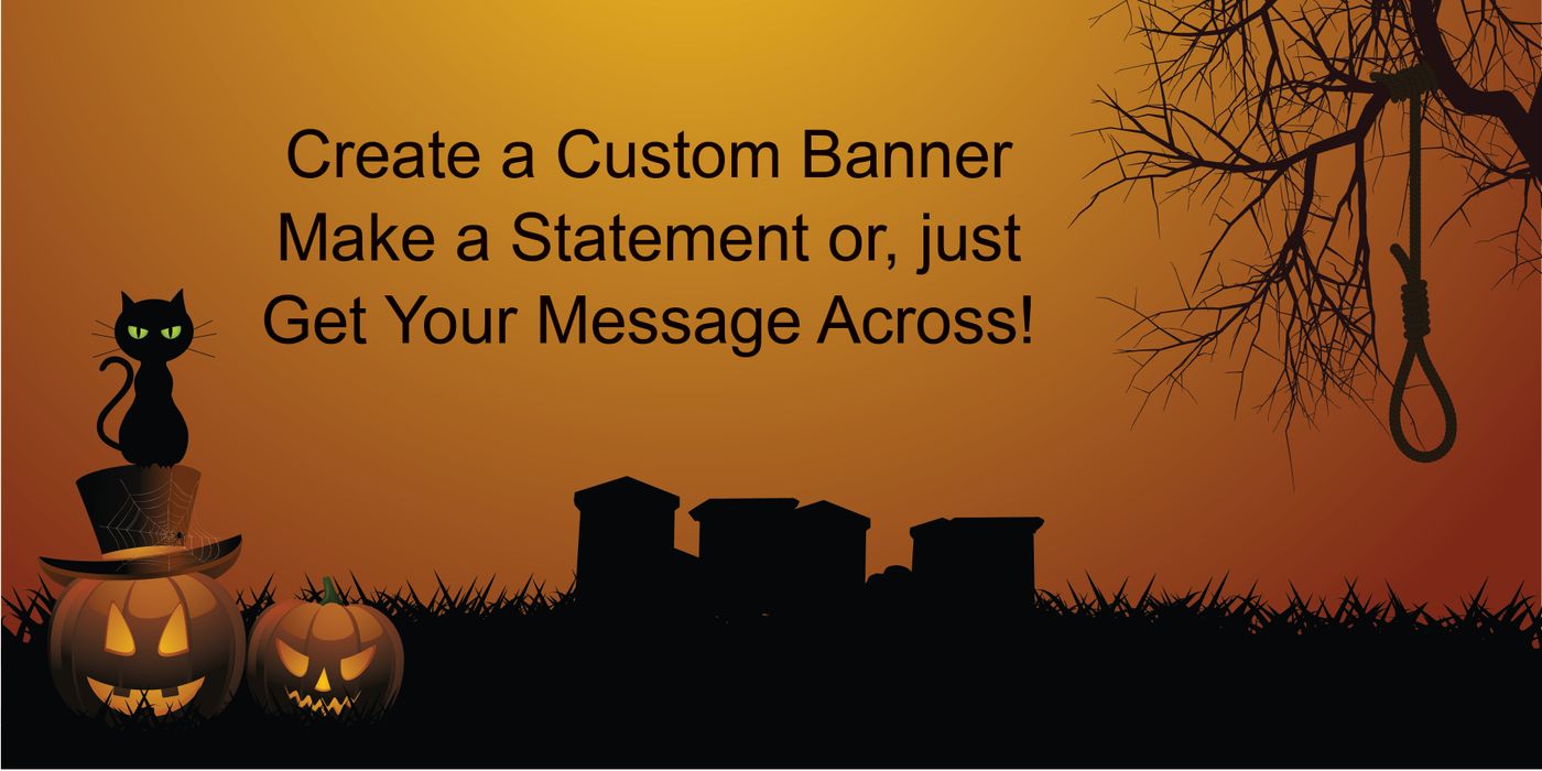 Halloween Haunting Custom Banner - 48 x 96 | CustomLanyard.net | SKU# 14724