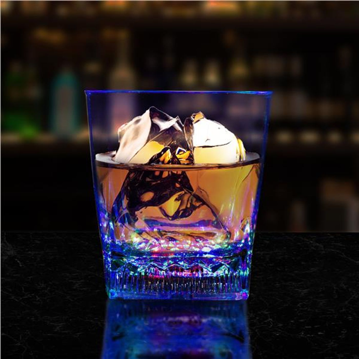 LED Square Bottom 10 oz Rocks Glass | CustomLanyard.net | SKU# 10787