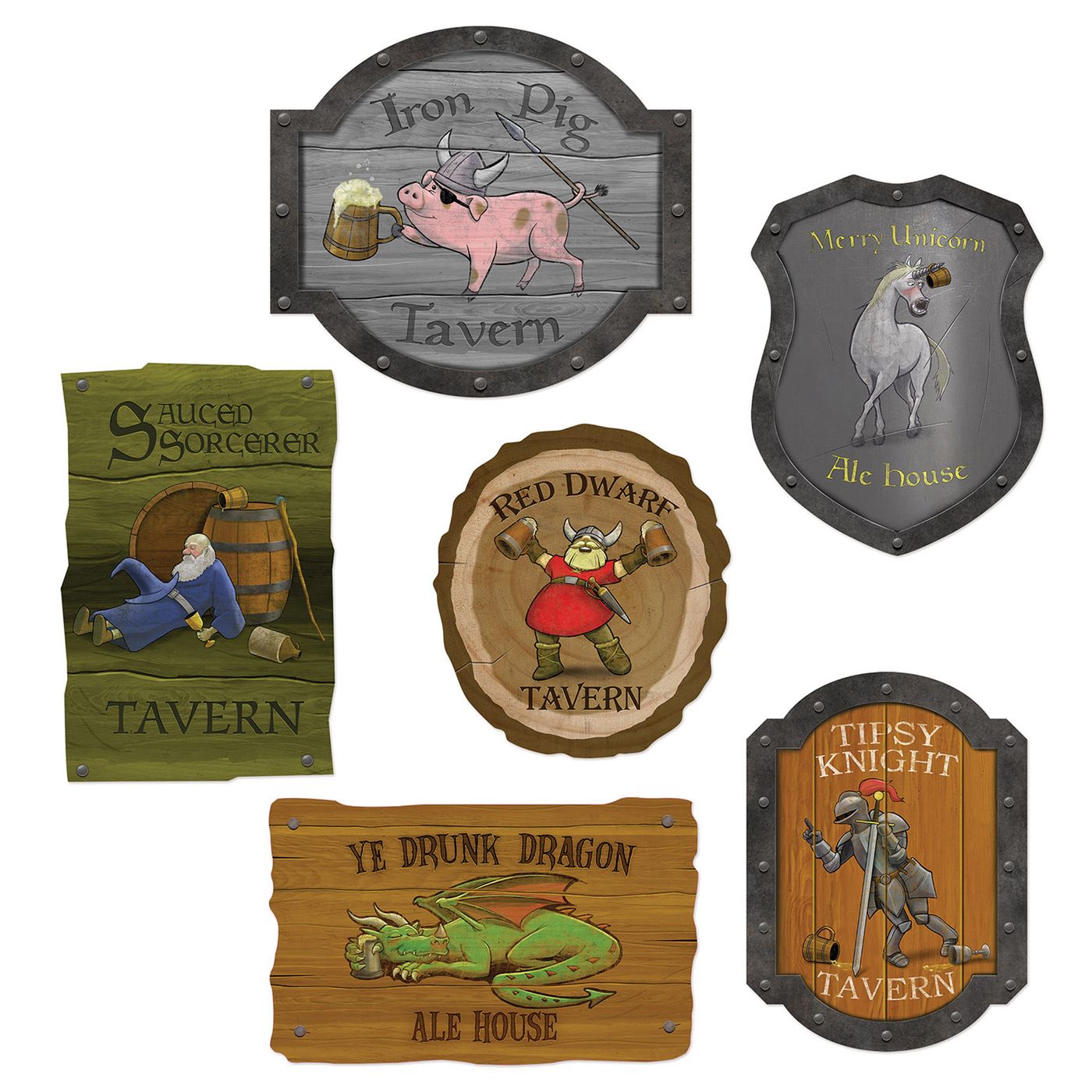 Medieval Tavern Sign Cutouts | CustomButtonsNow.com | SKU# 15245